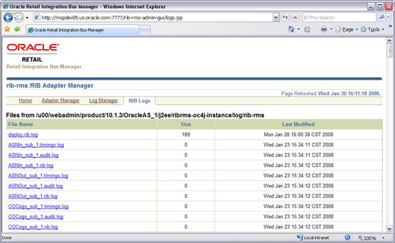 RIB Administration GUI